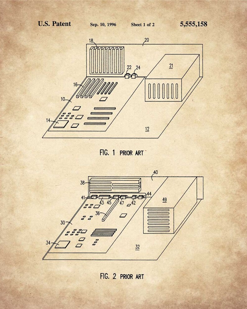 Computer Patent Print Set of 6 Geek Art Print Gift Idea - Etsy Canada
