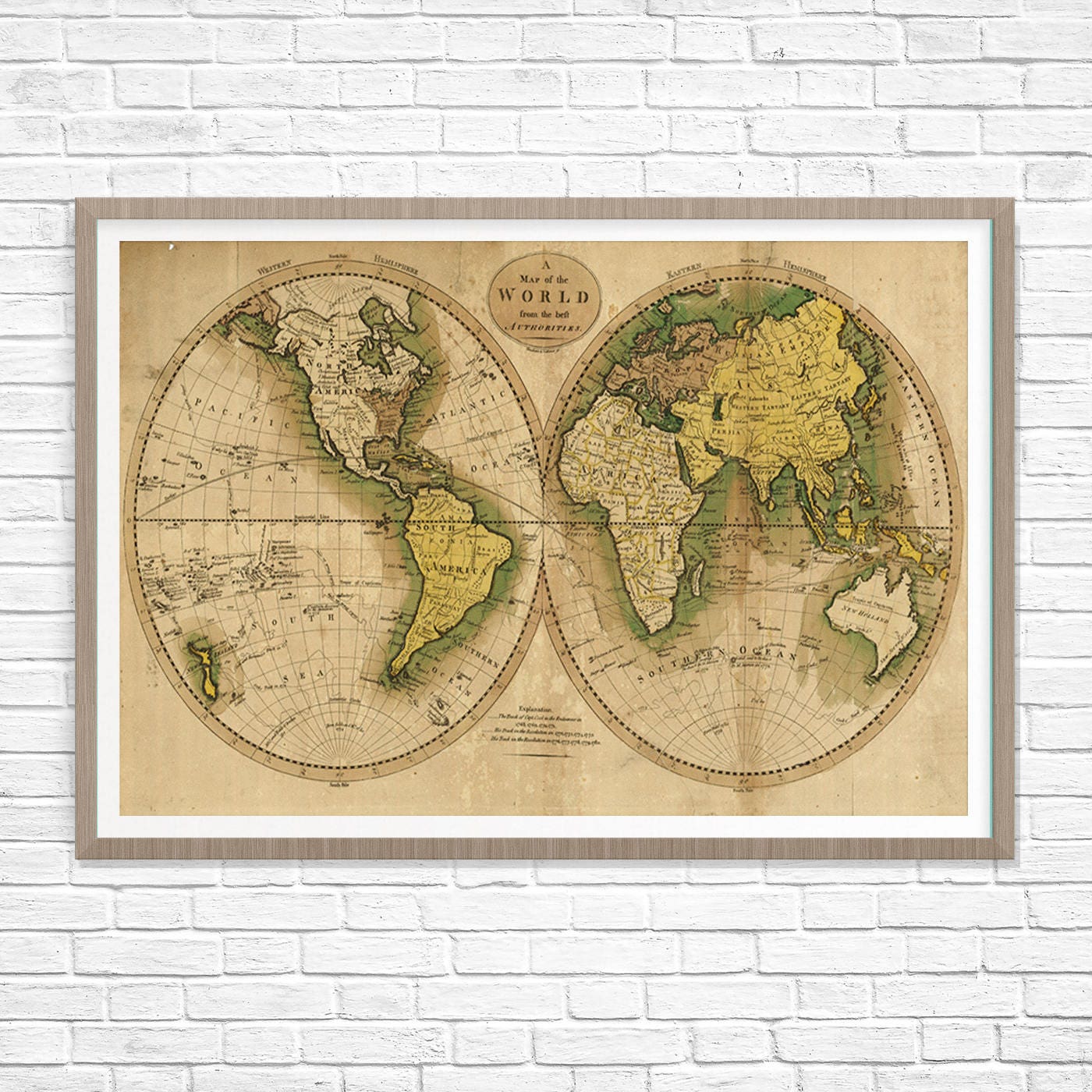 Vintage World Map Old World Map 1795 Historic Map Antique - Etsy