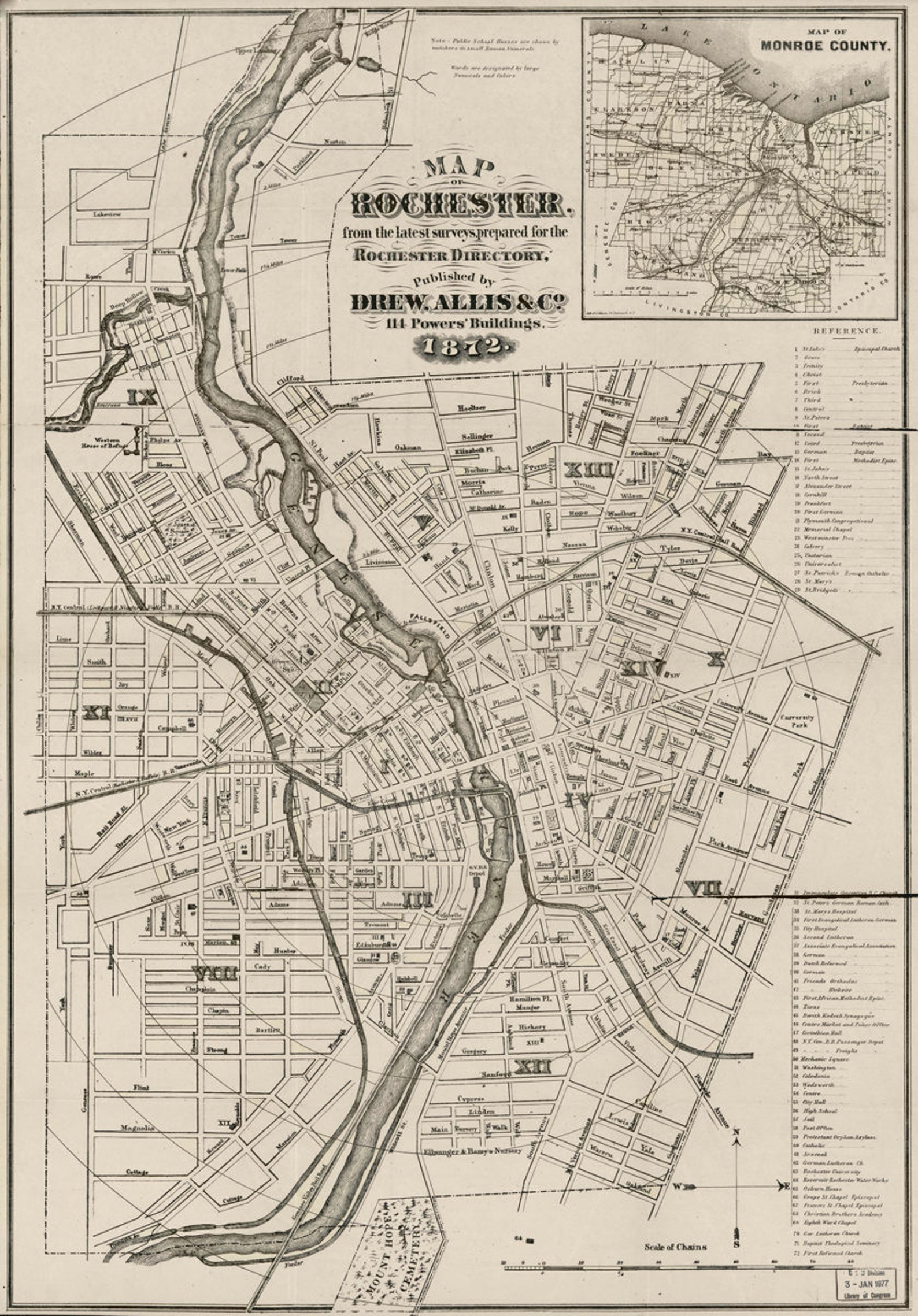 Rochester Map 1872 Vintage Rochester Rochester Poster Map - Etsy