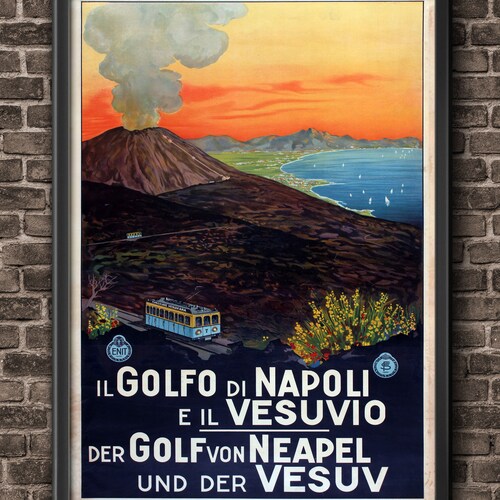 Napoli Vintage Travel Poster Napoli Italy Italy Travel - Etsy