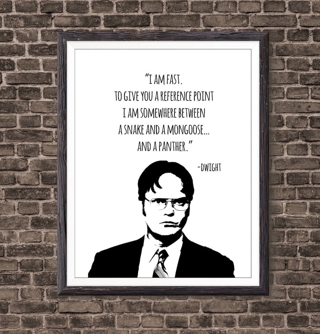 Dwight Schrute Quote Art Print From the Office TV Show Dwight - Etsy ...