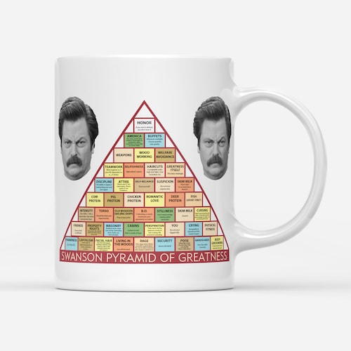 Ron Swanson Pyramid of Greatness Funny Coffee Mug the Office | Etsy