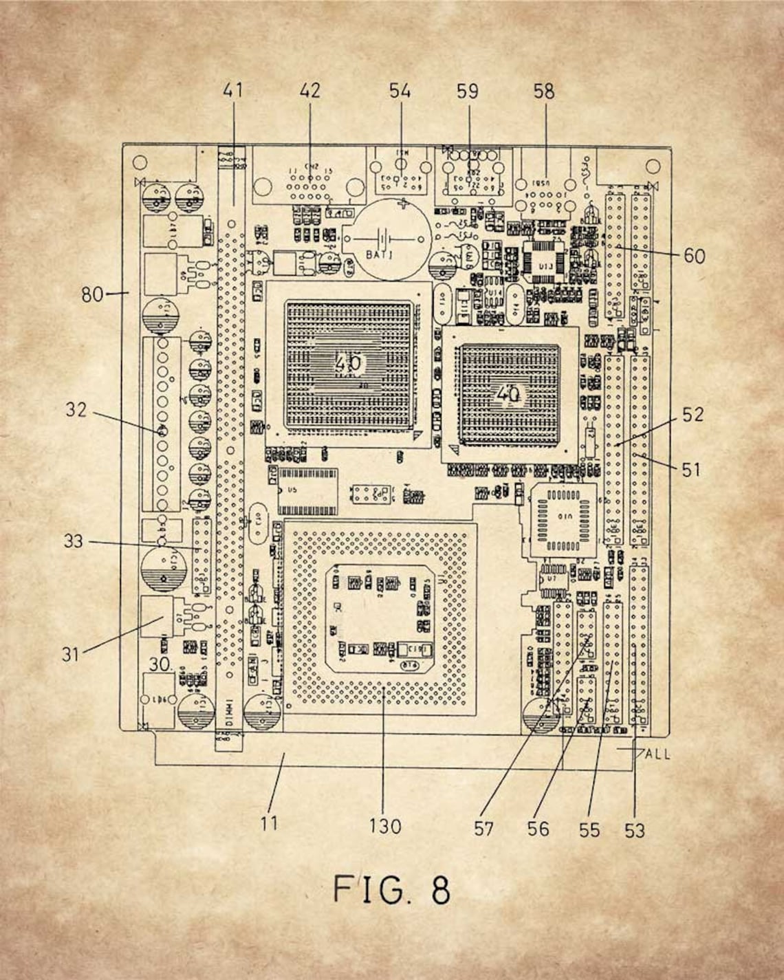 Computer Motherboard Patent Patent Print Computer Patent - Etsy