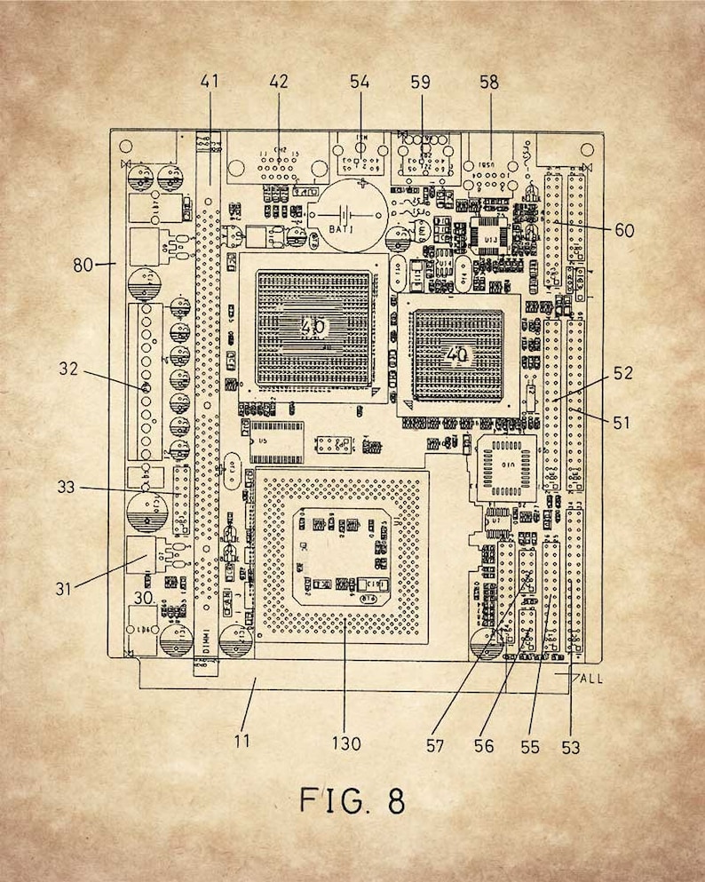 Computer Motherboard Patent, Patent Print, Computer Patent, Motherboard ...