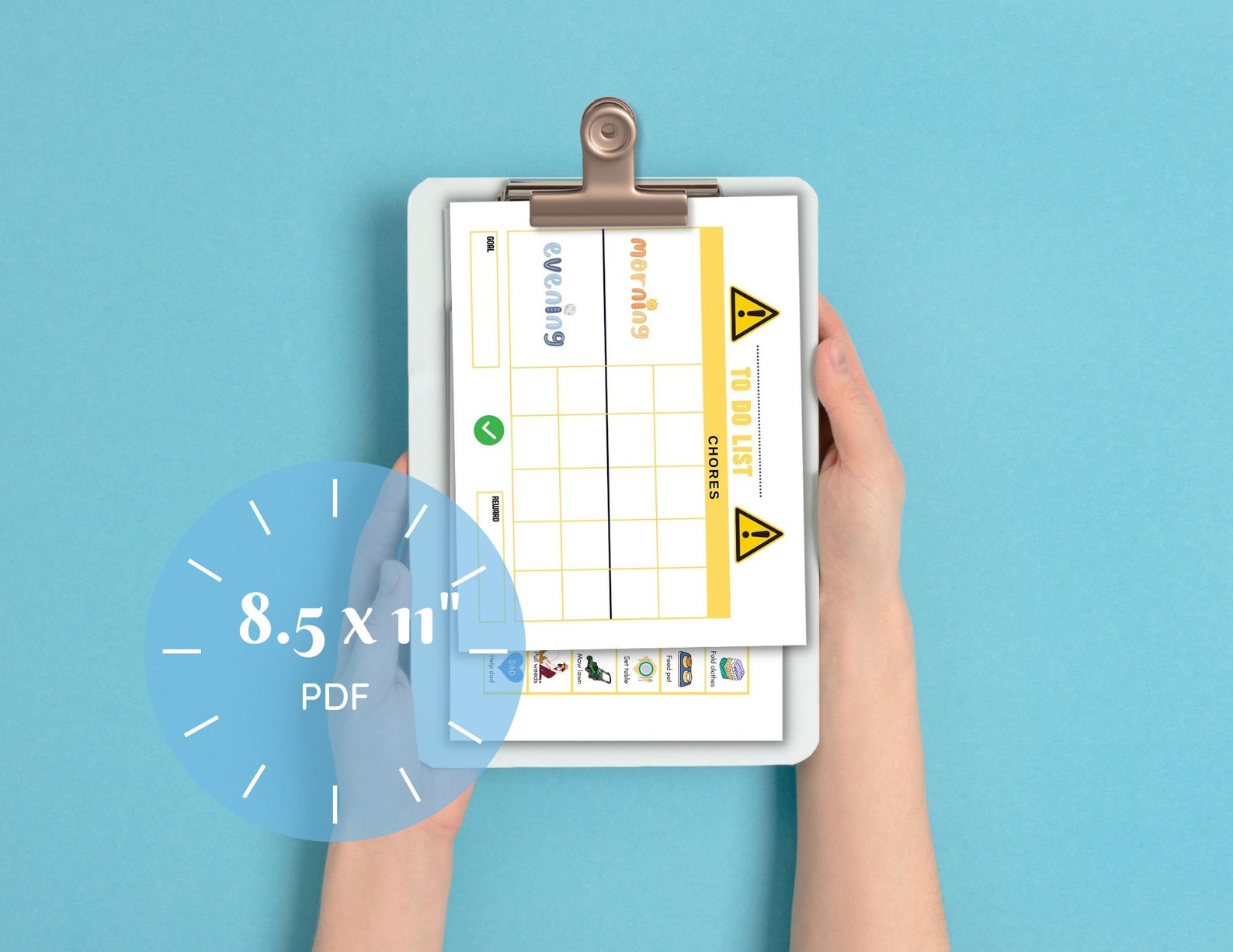 Printable to Do List for Kids, Chore Chart, Morning/evening Checklist ...