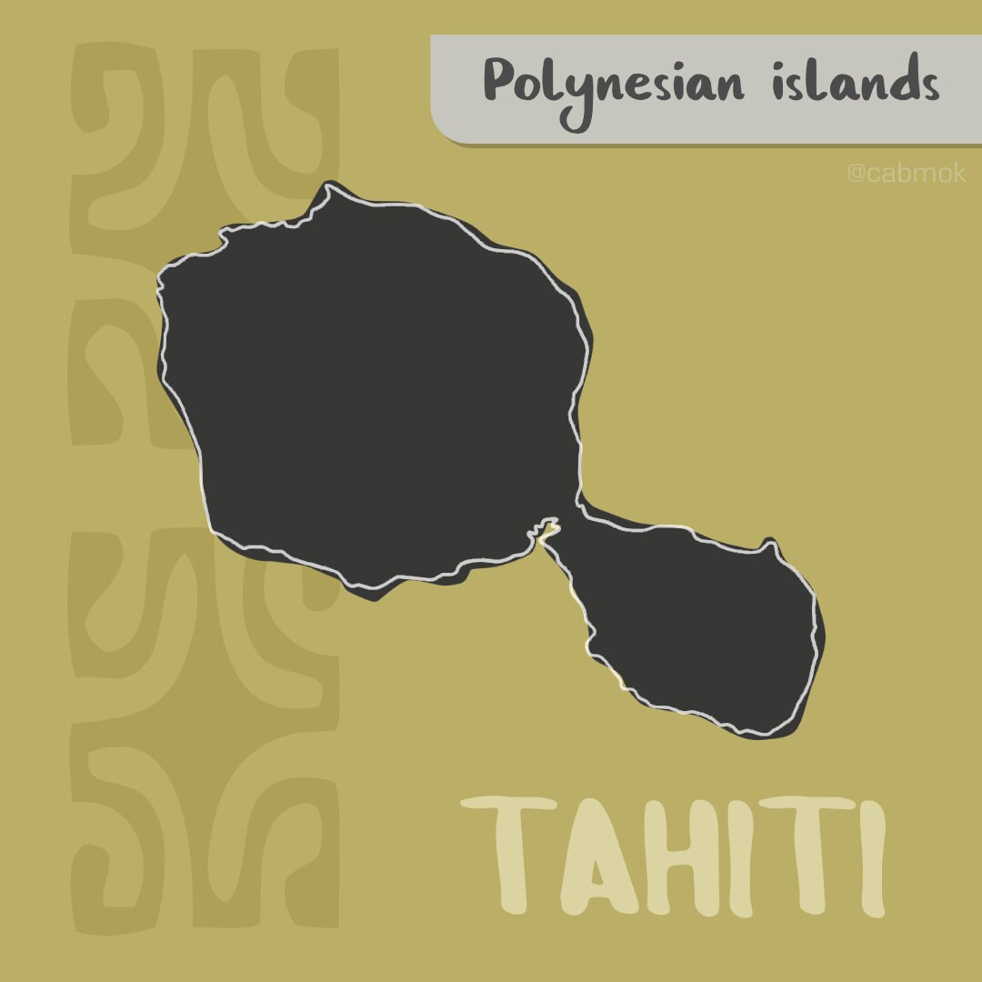 8 Vector Maps of the SOCIETY ISLANDS French Polynesia - Etsy