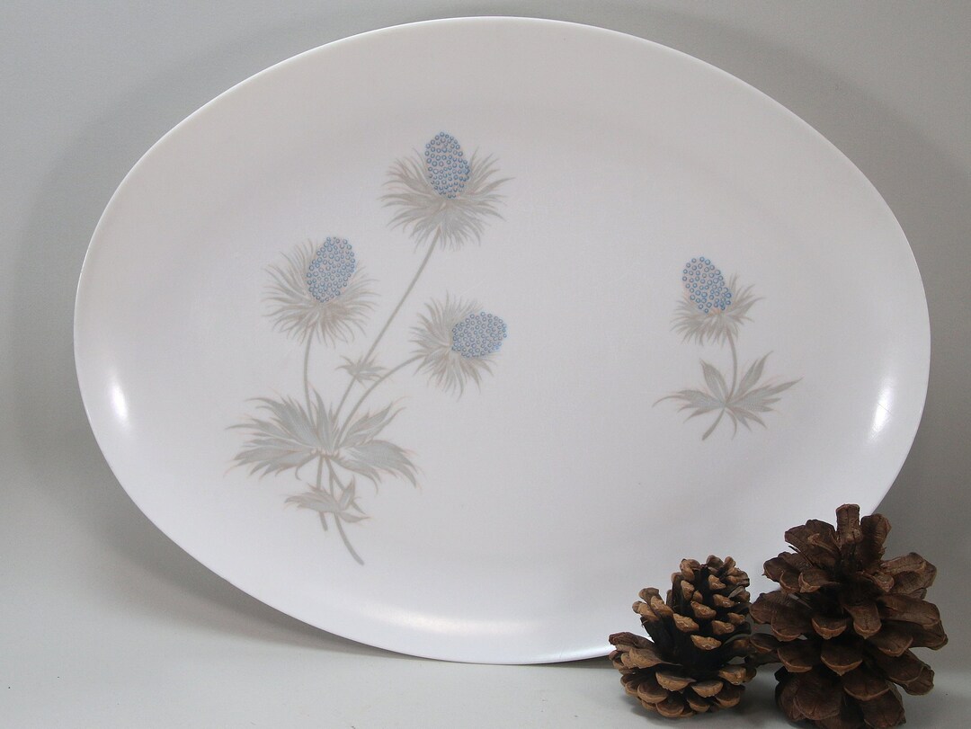 RARE Vintage Royalon Serving Platter, Floral Weeds Melmac Melamine Gift ...