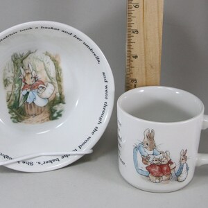 Vintage Wedgwood Peter Rabbit Ceramic Boxed Toddler's Bowl and Cup ...