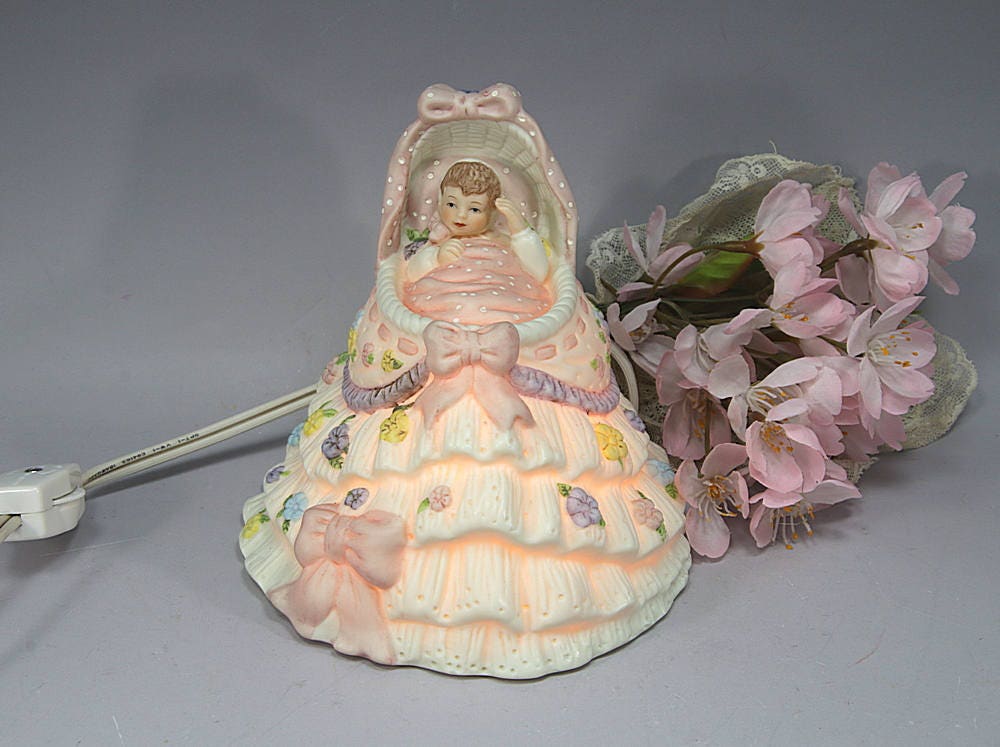 Vintage Lefton Nursery Lamp Night Light 1992 Baby Shower | Etsy