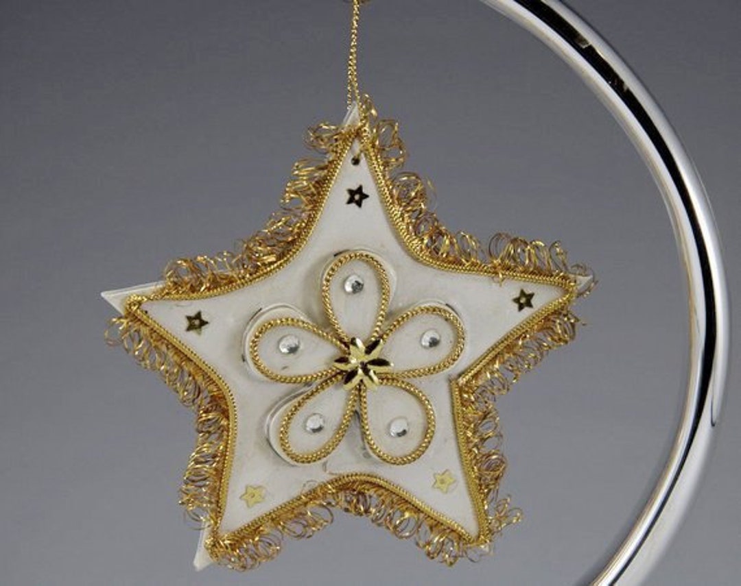 Vintage Mid Century Inarco Gold Star Chirstmas Ornament - Etsy