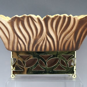 Vintage MCM Miramar Brass Filigree Planter Succulent Mid Century Modern ...