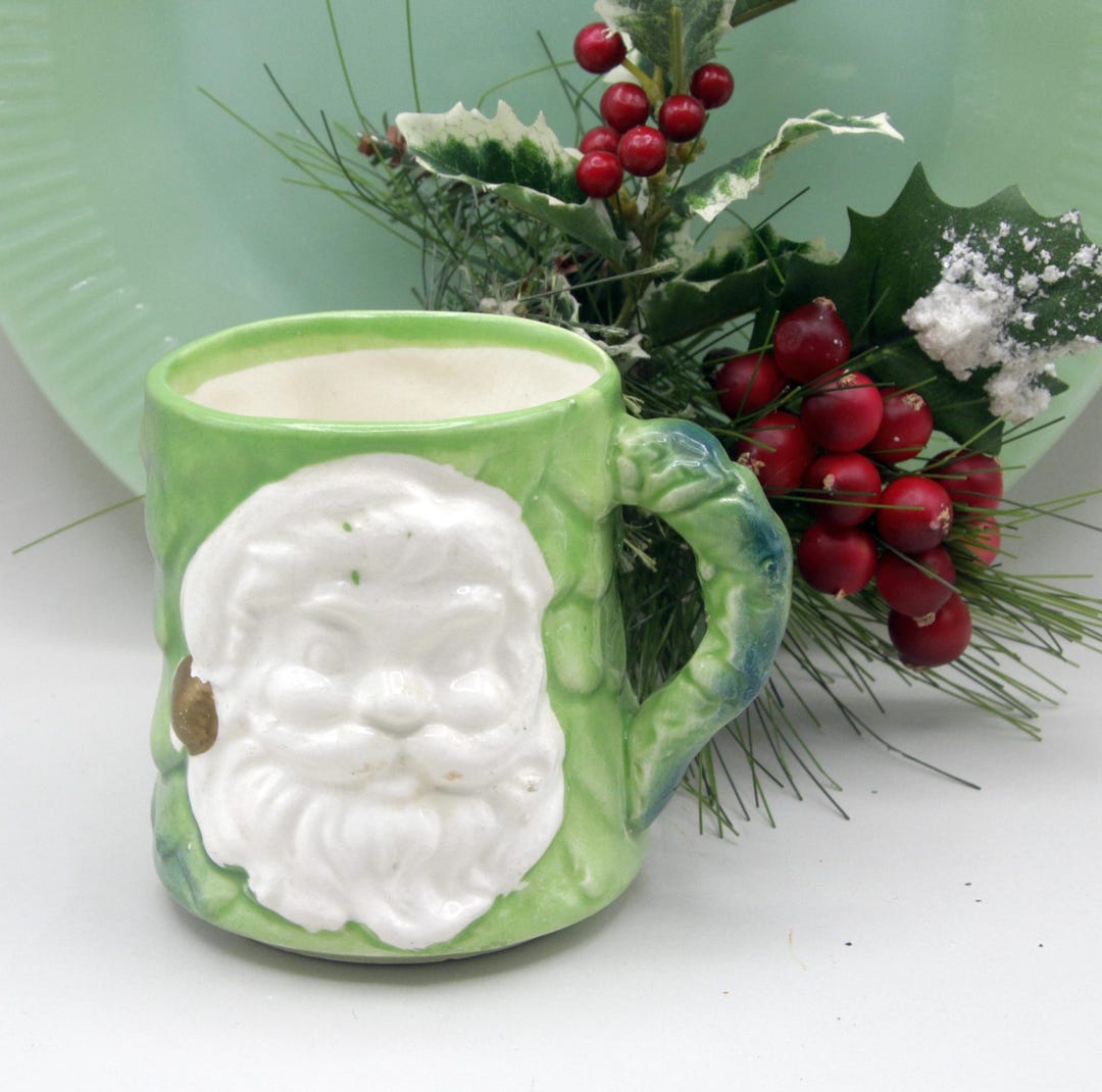 Vintage Santa Face Mug Cup Japan Chase Holly - Etsy