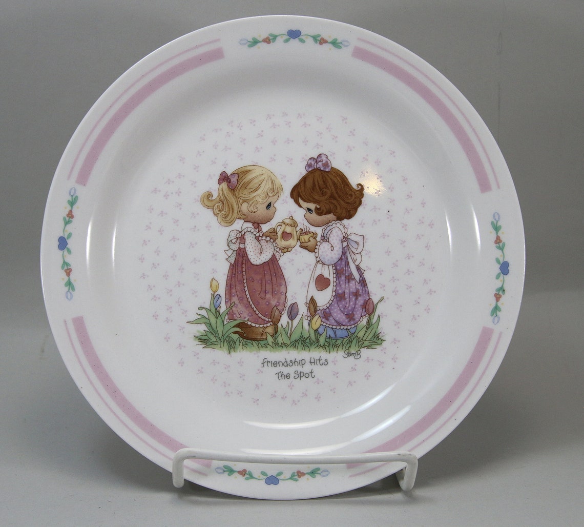 Vintage Salad Plates Precious Moments Friendship Hits the - Etsy