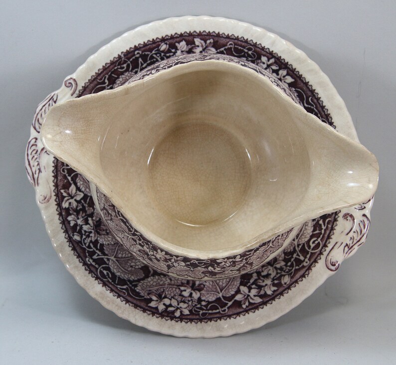Vintage Mason's Purple Gravy Boat Vista England Amethyst - Etsy