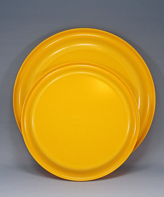 Dining & Serving Vintage 4 Dinner Plates Ingrid Chicago Retro Melamine ...