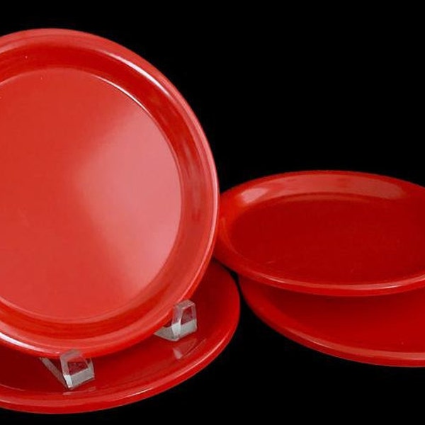 Red Dinner Plate - Etsy