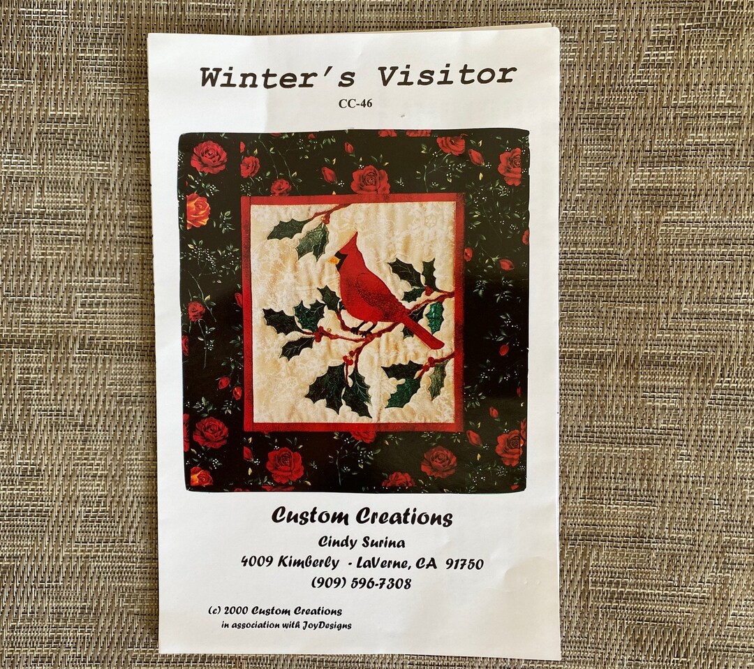 DIY UNCUT Winters Visitor Cardinal Wall Hanging by Custom Creations ...