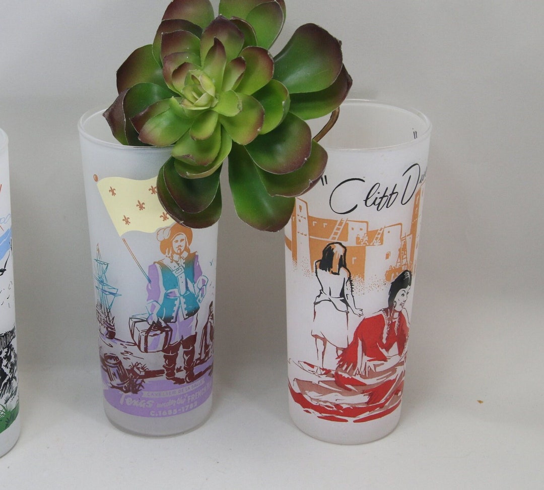 Vintage American Native Indian Cliff Dwellings, Texas French Flag ...