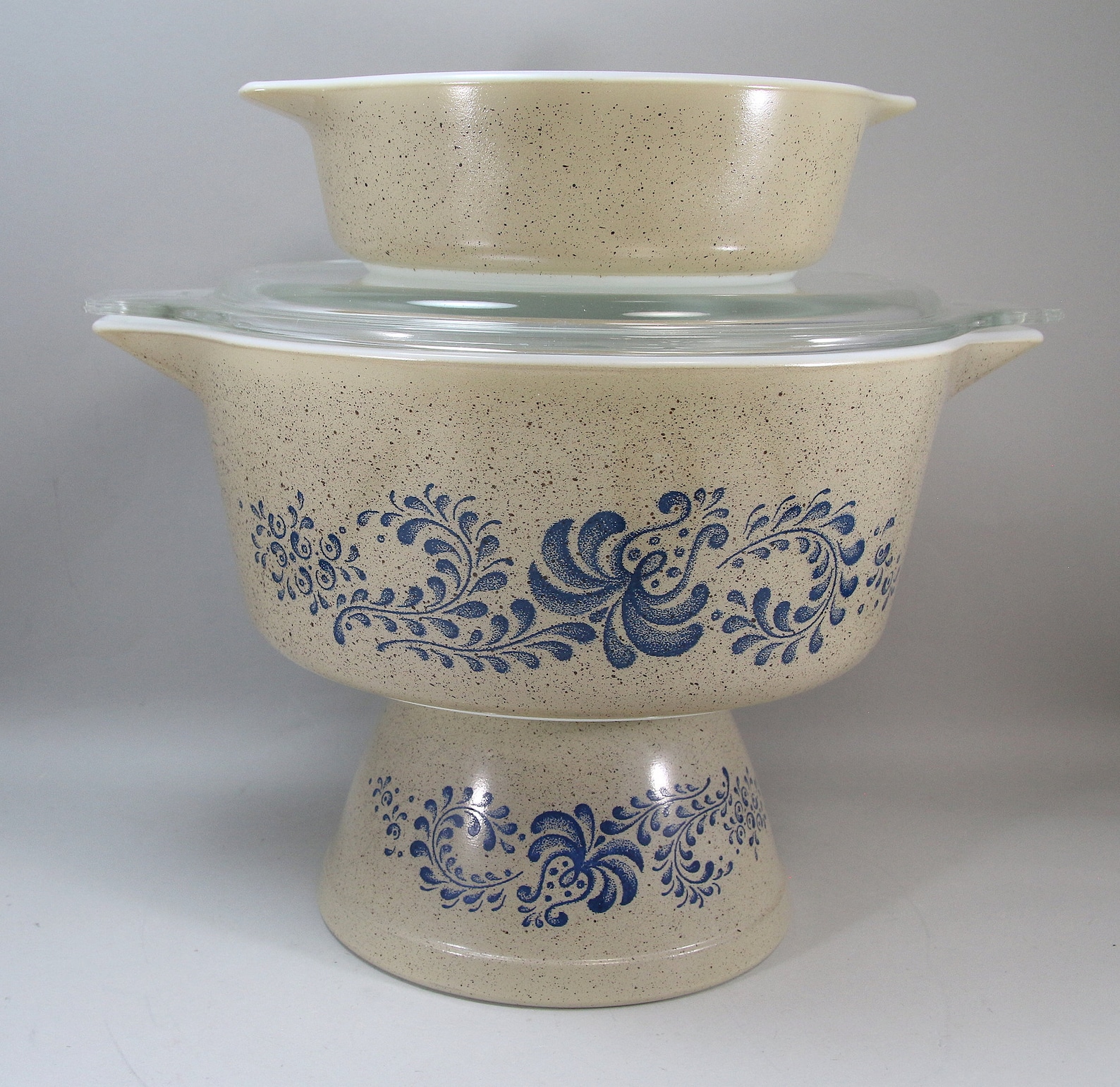 3 Vintage Pyrex Homestead Mixing Bowl 401 and Casseroles 471 | Etsy