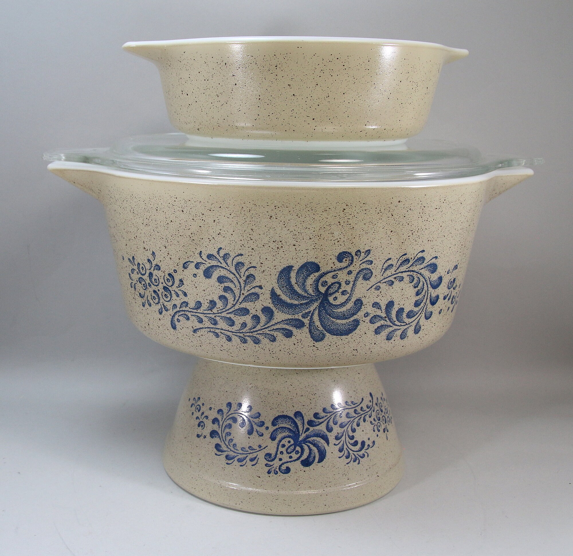 3 Vintage Pyrex Homestead Mixing Bowl 401 and Casseroles 471 | Etsy