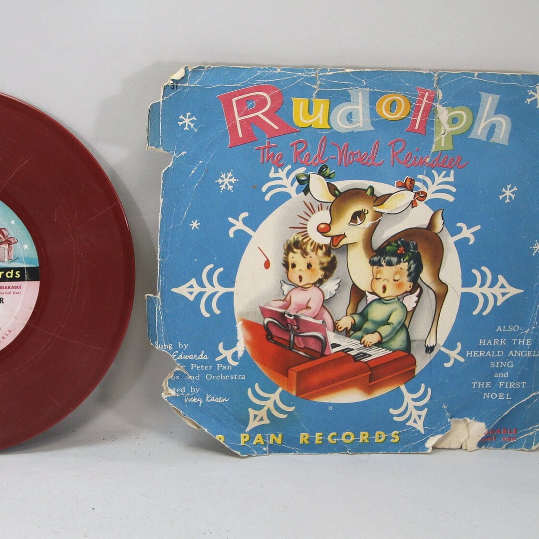 Vintage Rudolph the Red Nosed Reindeer Christmas Single 78 - Etsy