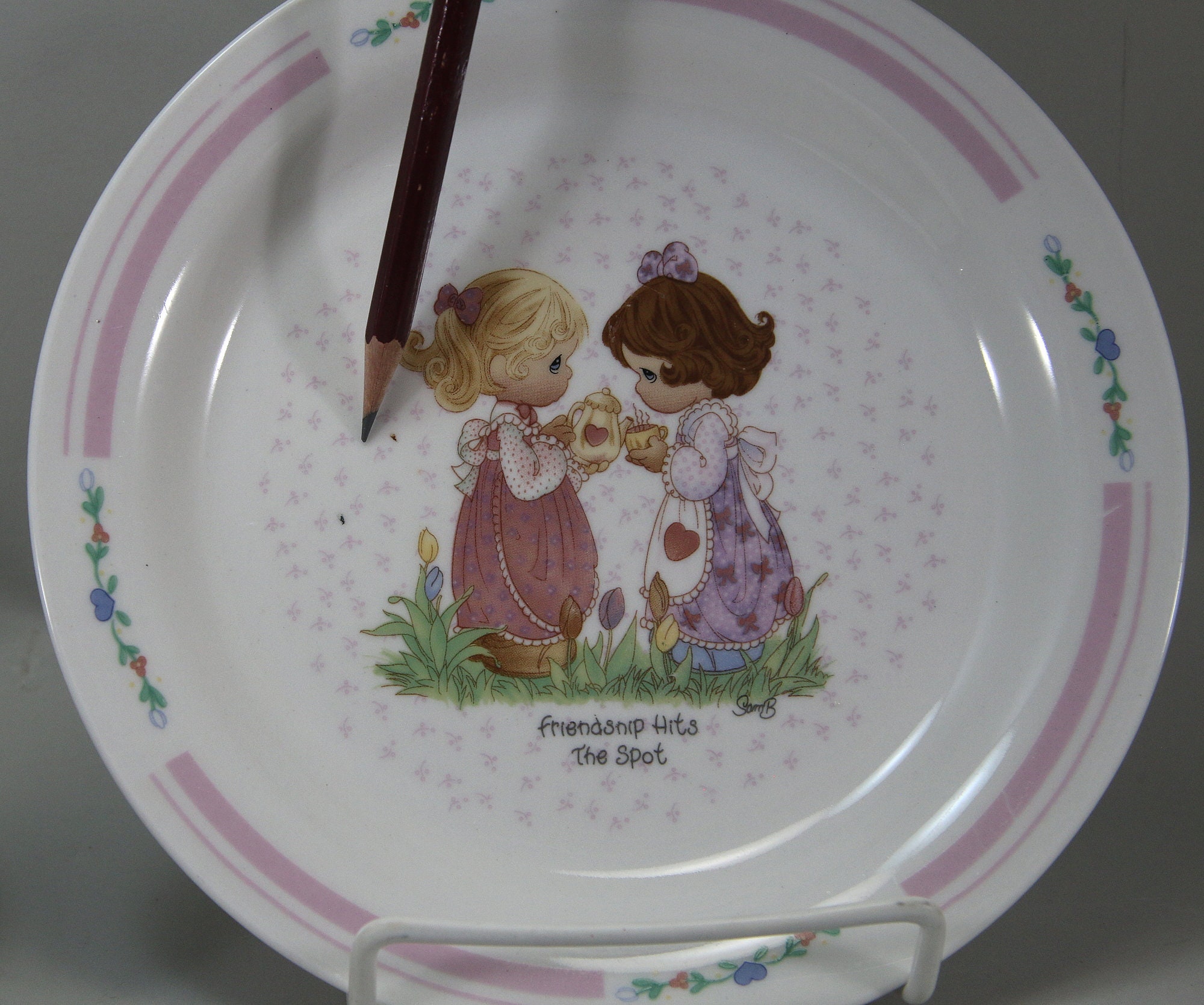 Vintage Salad Plates Precious Moments Friendship Hits the - Etsy