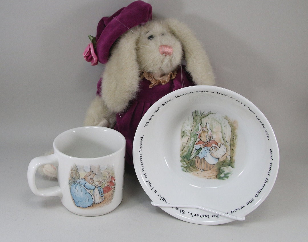 Vintage Wedgwood Peter Rabbit Ceramic Boxed Toddler's Bowl and Cup ...