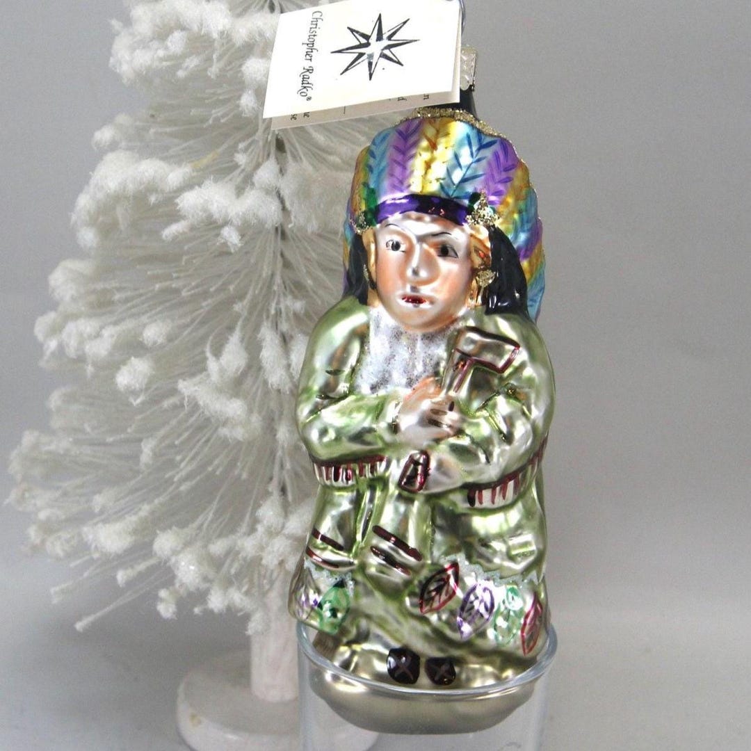 Vintage Christopher Radko Native American Indian, Sitting Bull ...