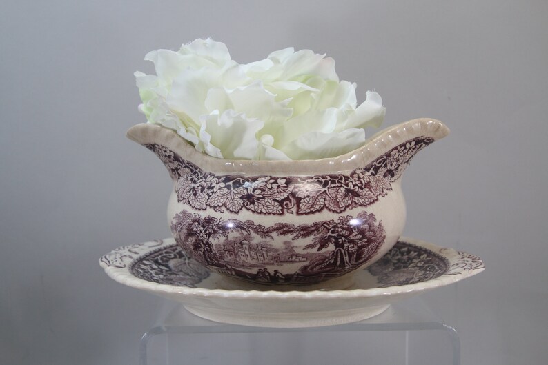 Vintage Mason's Purple Gravy Boat Vista England Amethyst - Etsy