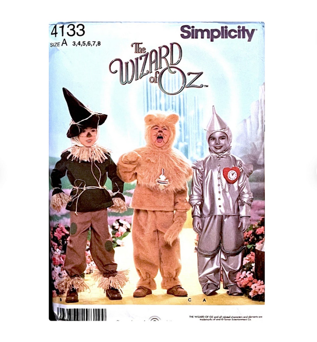 DIY 3-8 Kids Toddler Wizard of Oz Halloween Costumes, Simplicity 4133 ...