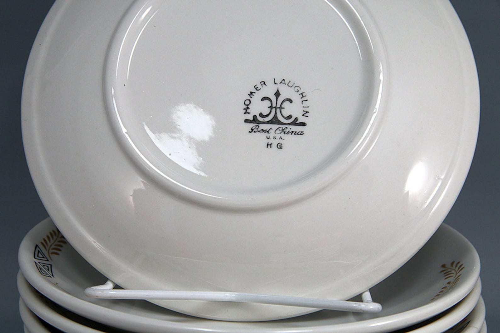 6 Vintage Homer Laughlin Best China HLC814 Black Triangles - Etsy