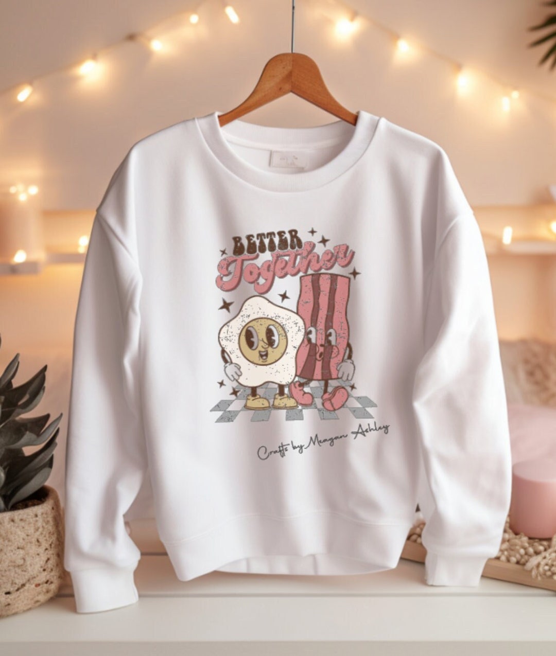 Better Together Valentines Day Bacon and Eggs Retro Valentines Day ...