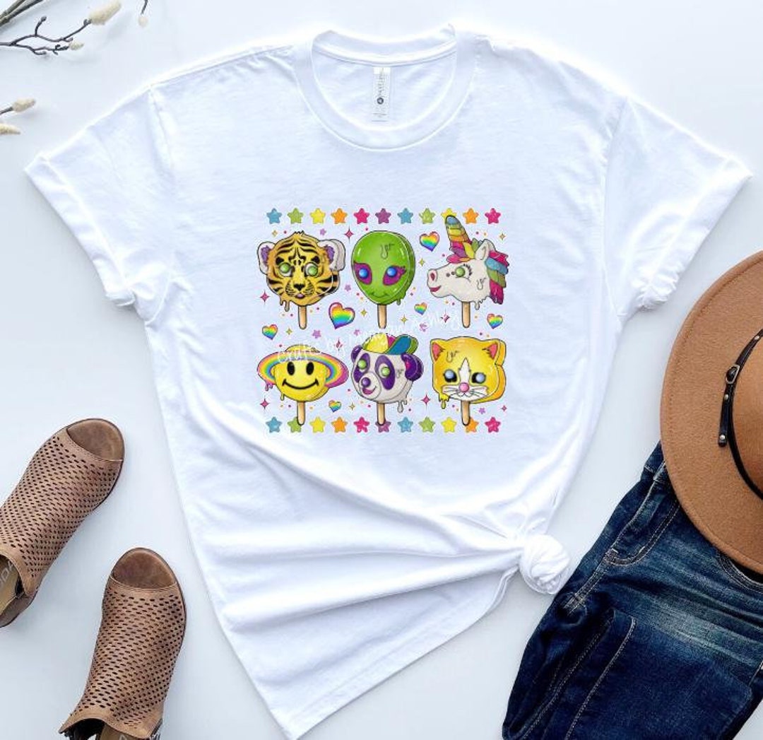 Lisa Frank Ice Cream Truck 90s Ice Cream Design Shirt Unique Handmade ...