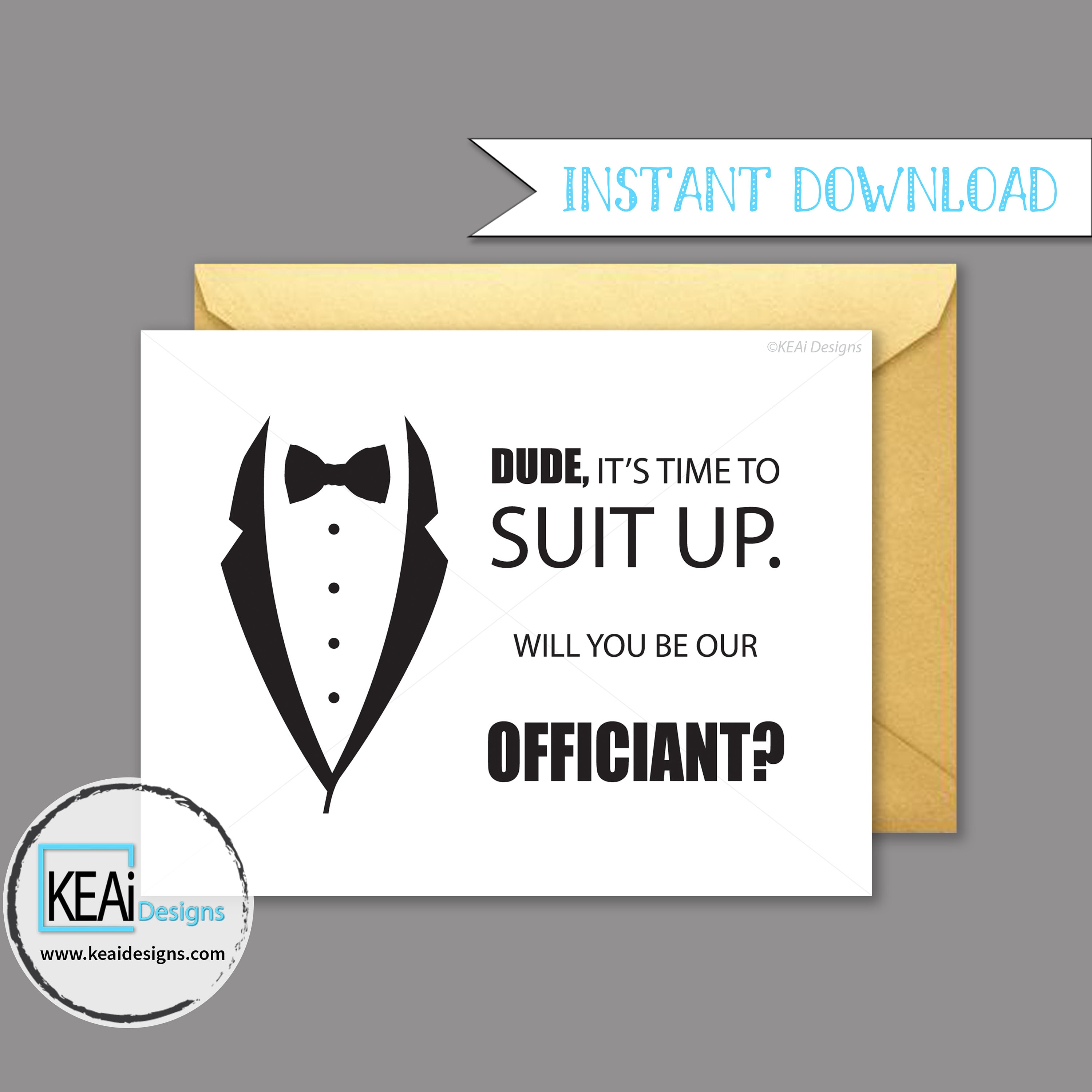 INSTANT DOWNLOAD Funny Will You Be Our Officiant / Will You Marry Us ...