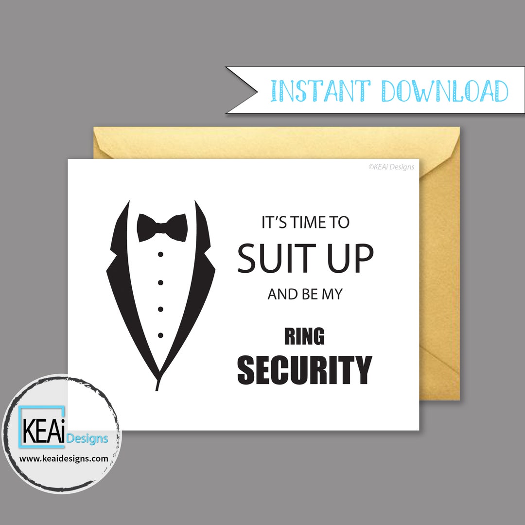 Ring Security // Will You Be My Ring Bearer // Will You Be My Ring ...