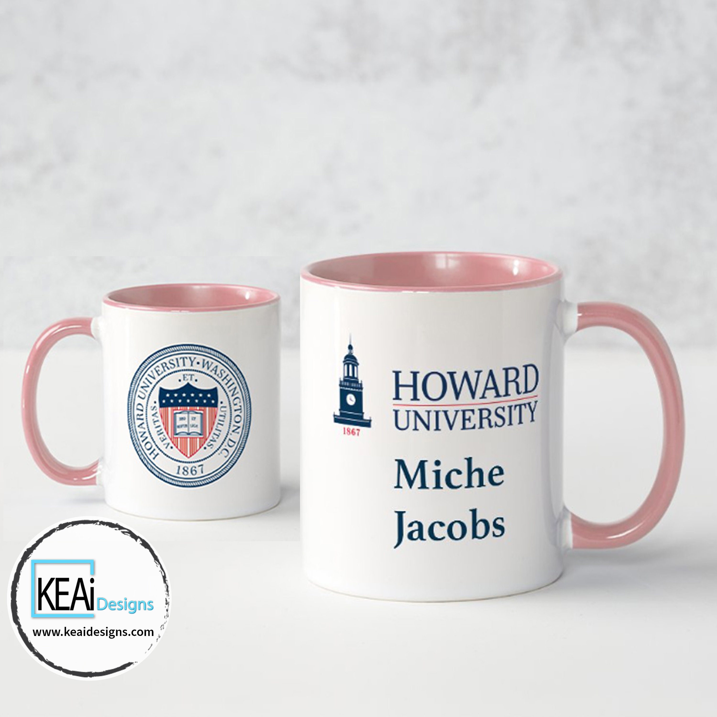 Custom Howard University School Mug // Personalized Howard University ...