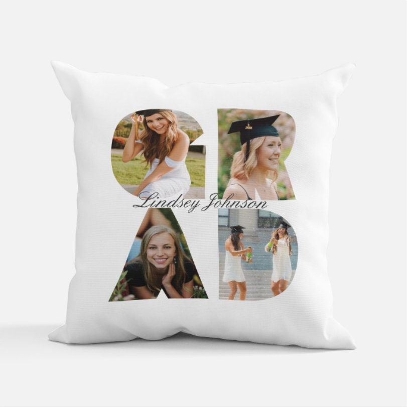 Custom Graduation Throw Pillow // Custom University Grad Throw Pillow ...