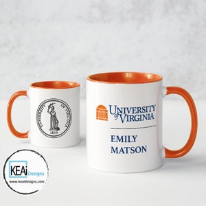 University of Virginia Mug // Personalized University Mug // University ...