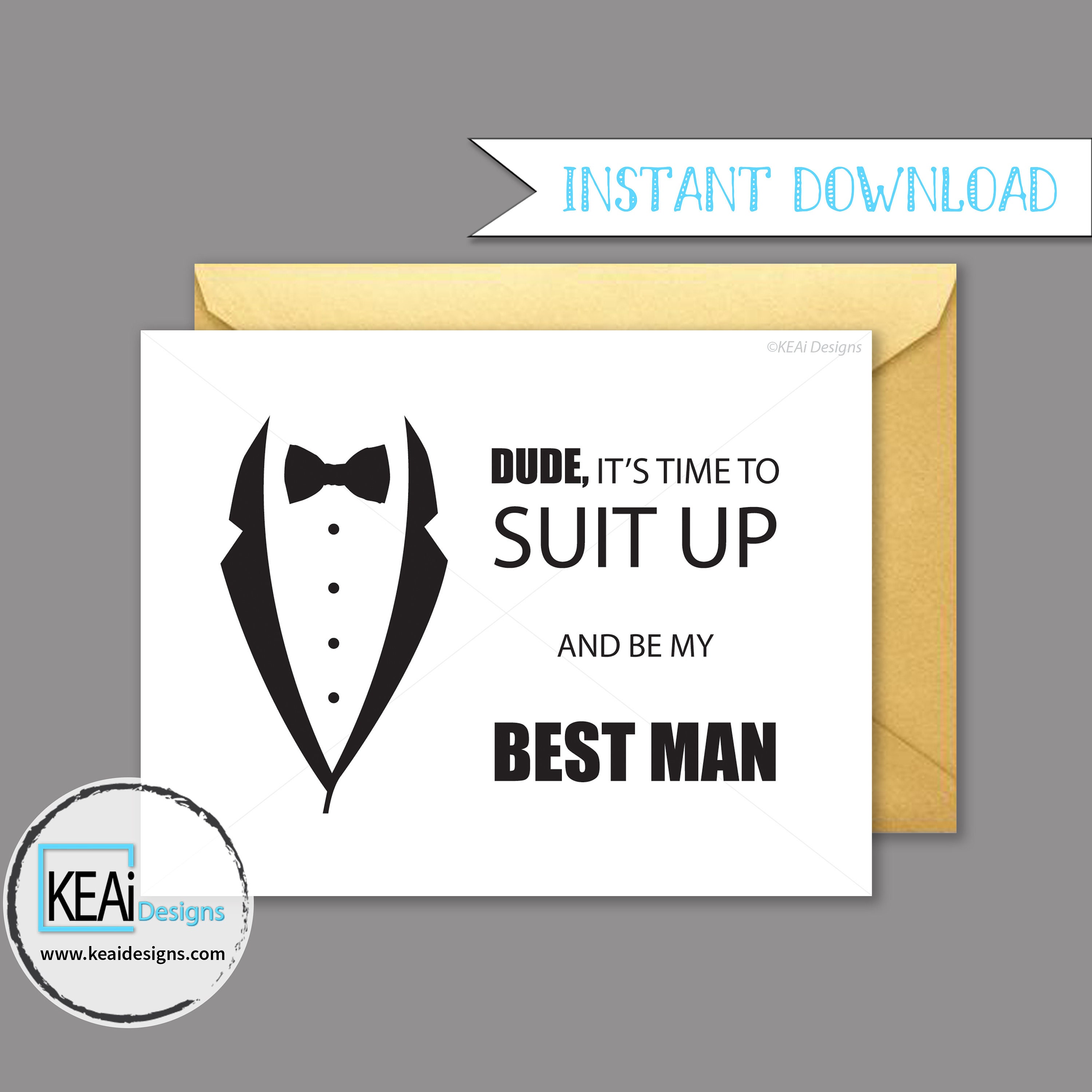 INSTANT DOWNLOAD Will You Be My Best Man // Will You Be My Groomsman ...