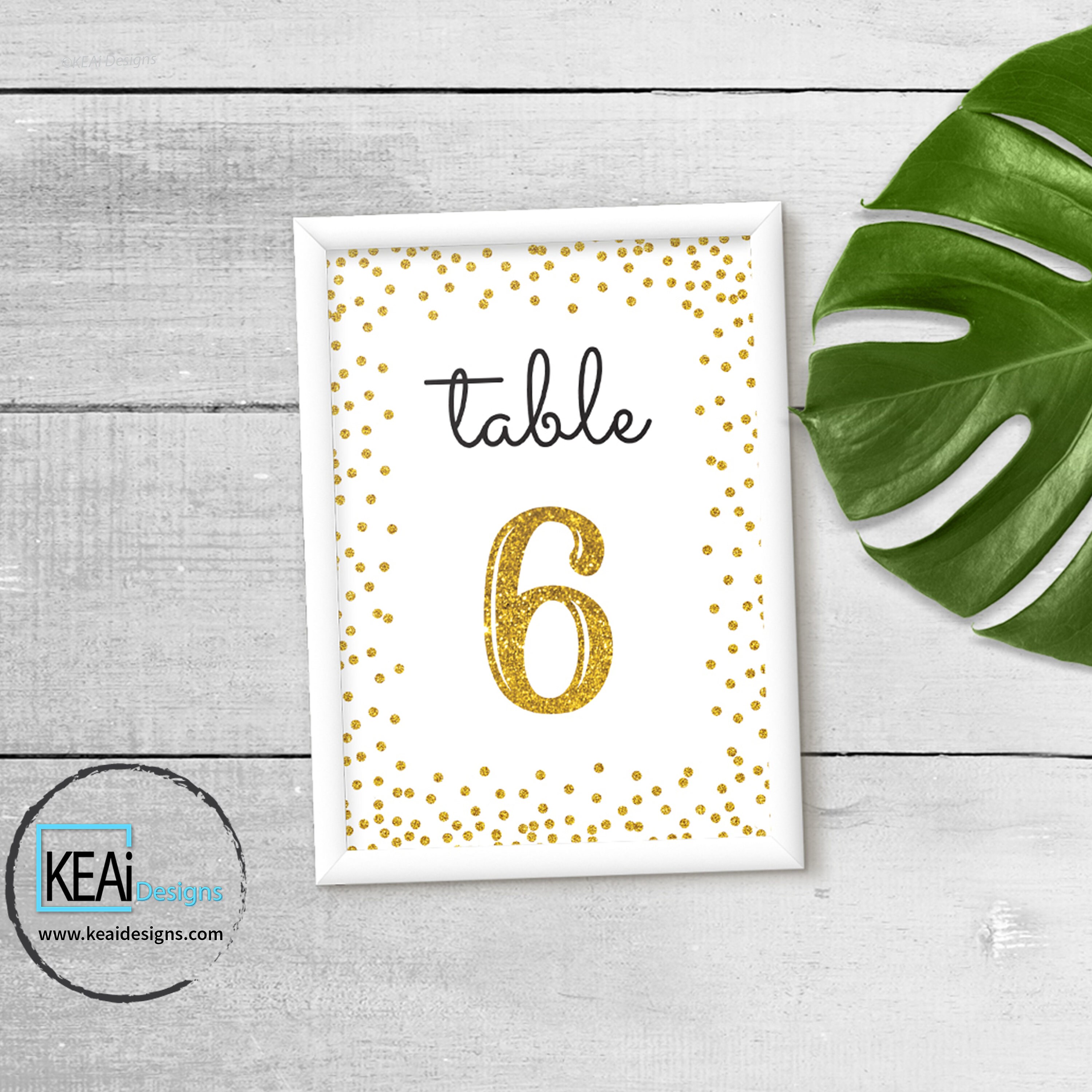 Printable Table Numbers 1-30 // Wedding Table Numbers // - Etsy