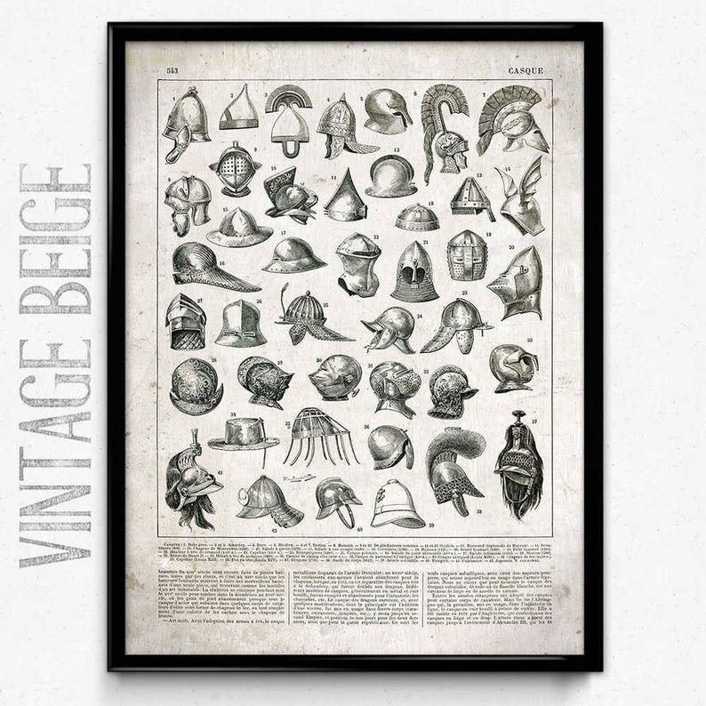 Armory Weapons Vintage Print 2 Armor Poster Armor Print | Etsy