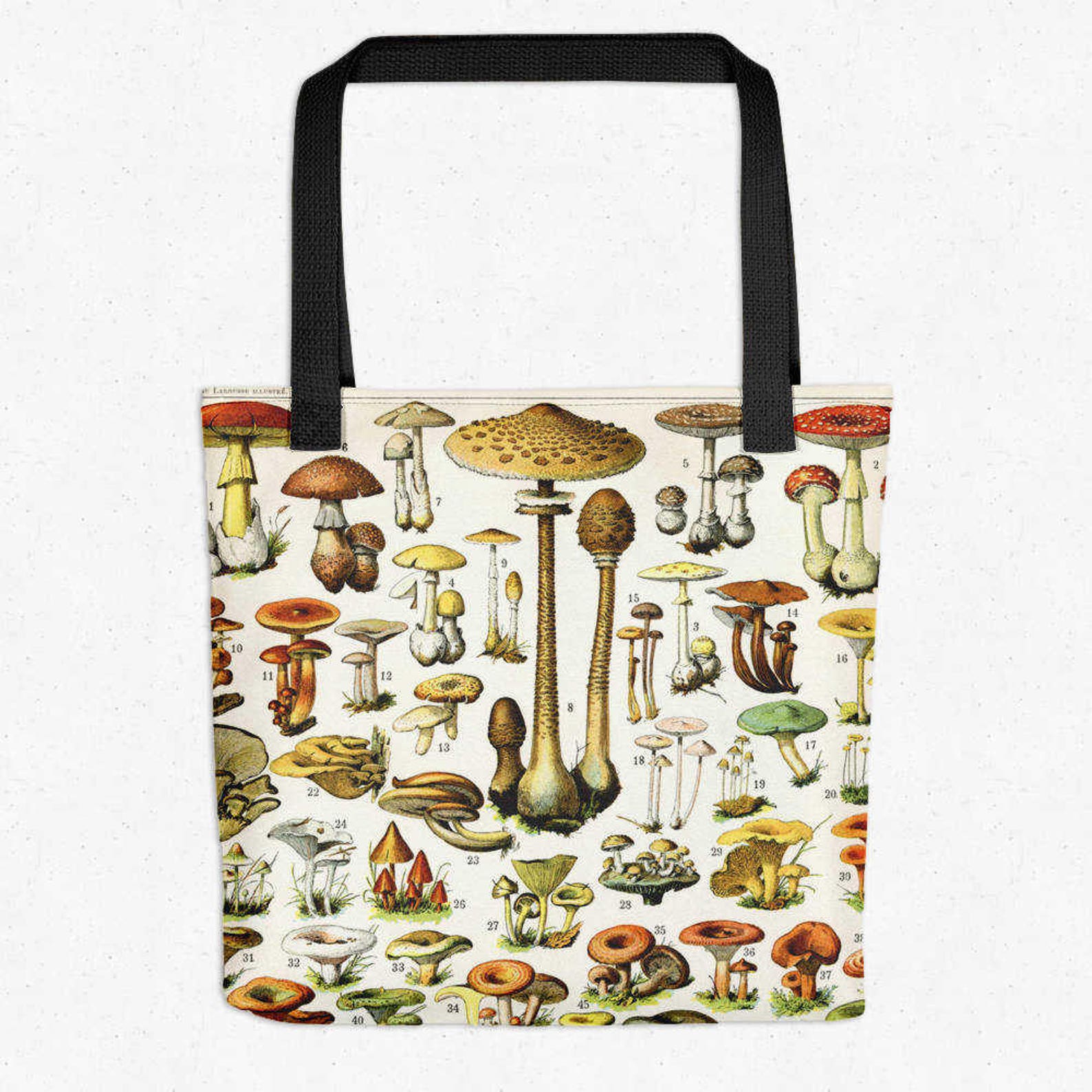 Mushrooms Vintage Print Tote Bag Mushrooms Art Shopping | Etsy