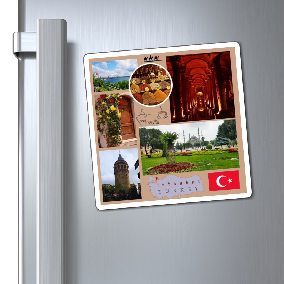 Turkey - Authentic Istanbul Travel Magnet for Your Fridge or Magnetic ...