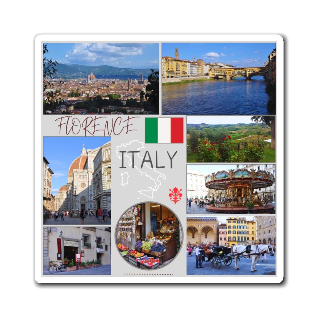 Florence Italy Travel Fridge Magnet: Tuscany Souvenir Gift - Etsy