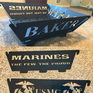 Customizable United States Military Fire Pit, Collapsible Fire Ring ...