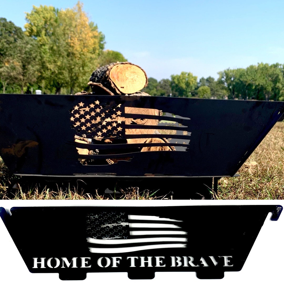 American Flag Fire Pit, Full Custom Personalized Gift, Gift for Him ...