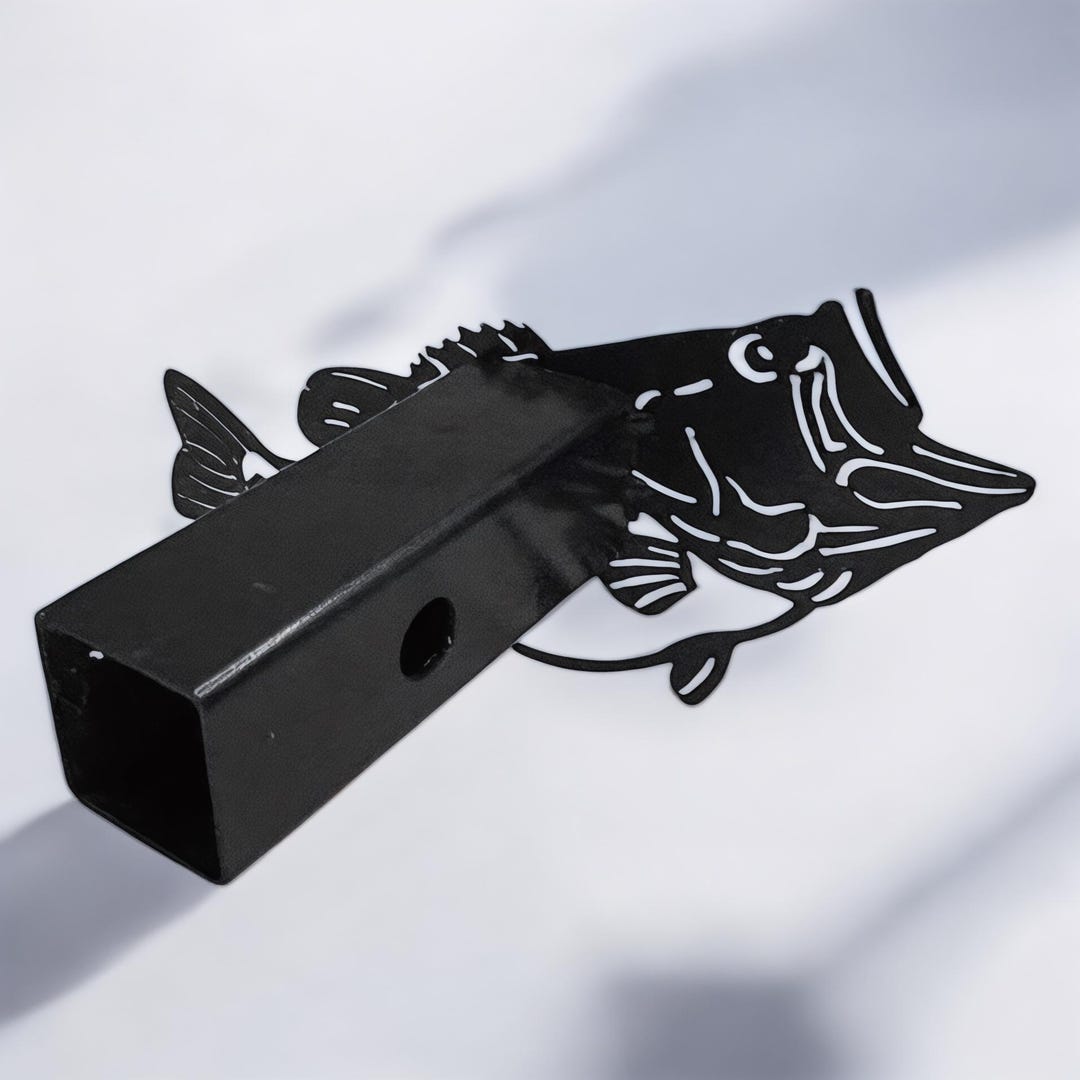 Largemouth Bass Hitch Plug, Outdoors Hitch Cover, Fishing Trailer Hitch ...