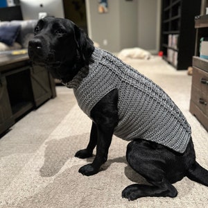 Jax Cable Crochet Dog Sweater - Etsy