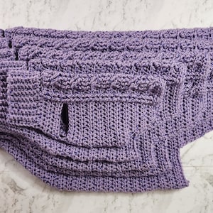 Jax Cable Crochet Dog Sweater - Etsy