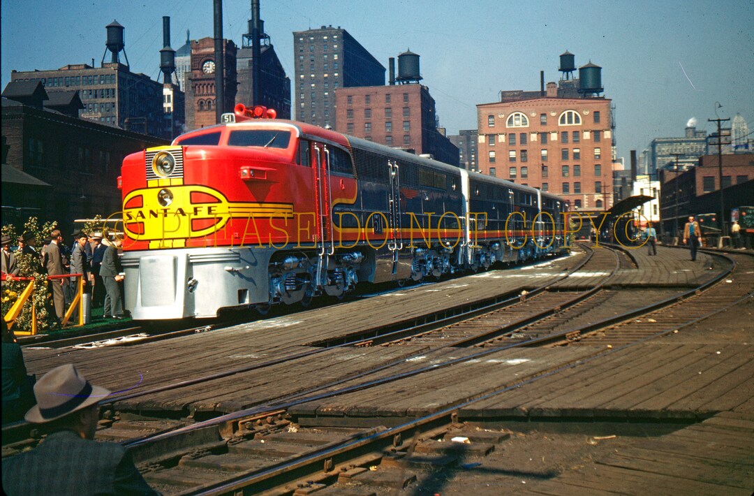 ORIGINAL 1946 Kodachrome 35mm Slide – Santa Fe Chief Diesel Locomotive ...